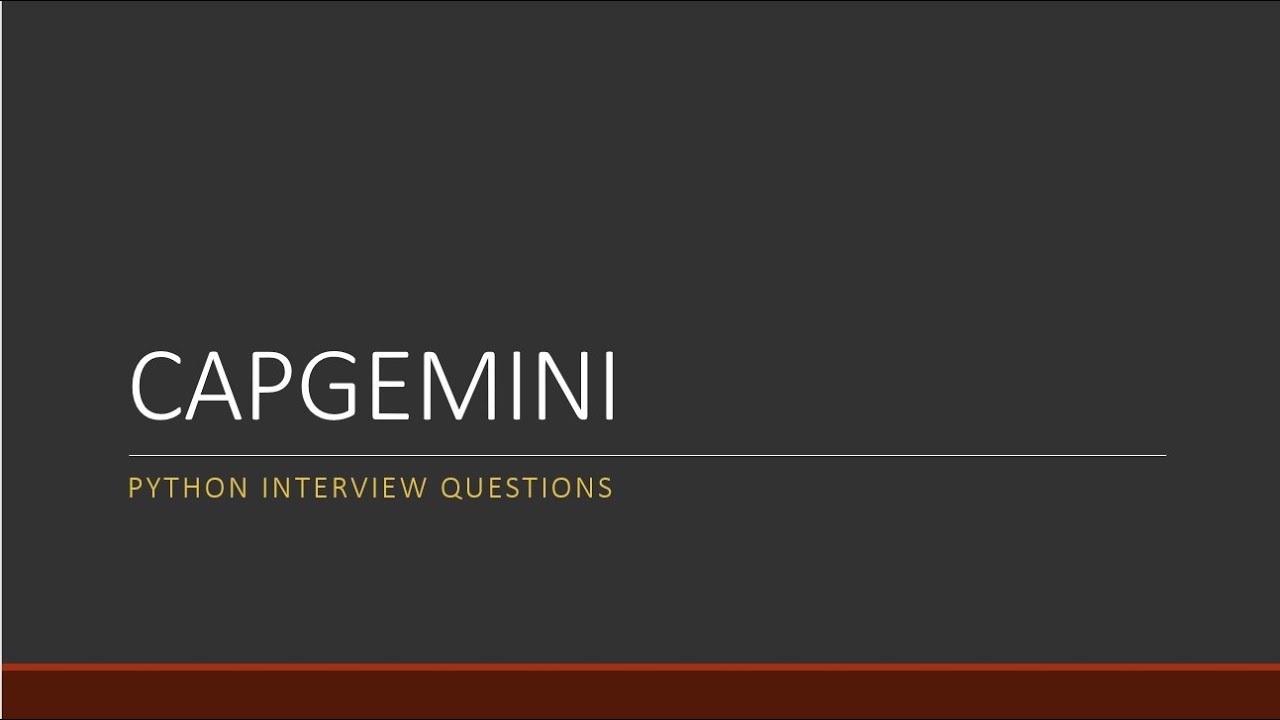 Capgemini Python Interview Questions Experienced #python #pythonprogramming