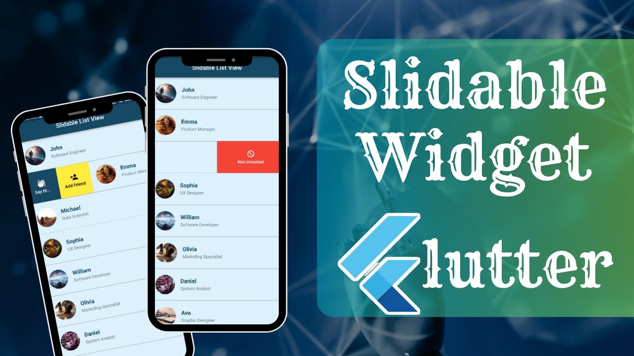 Flutter Slidable ListView • Slidable Widget • Flutter Tutorial