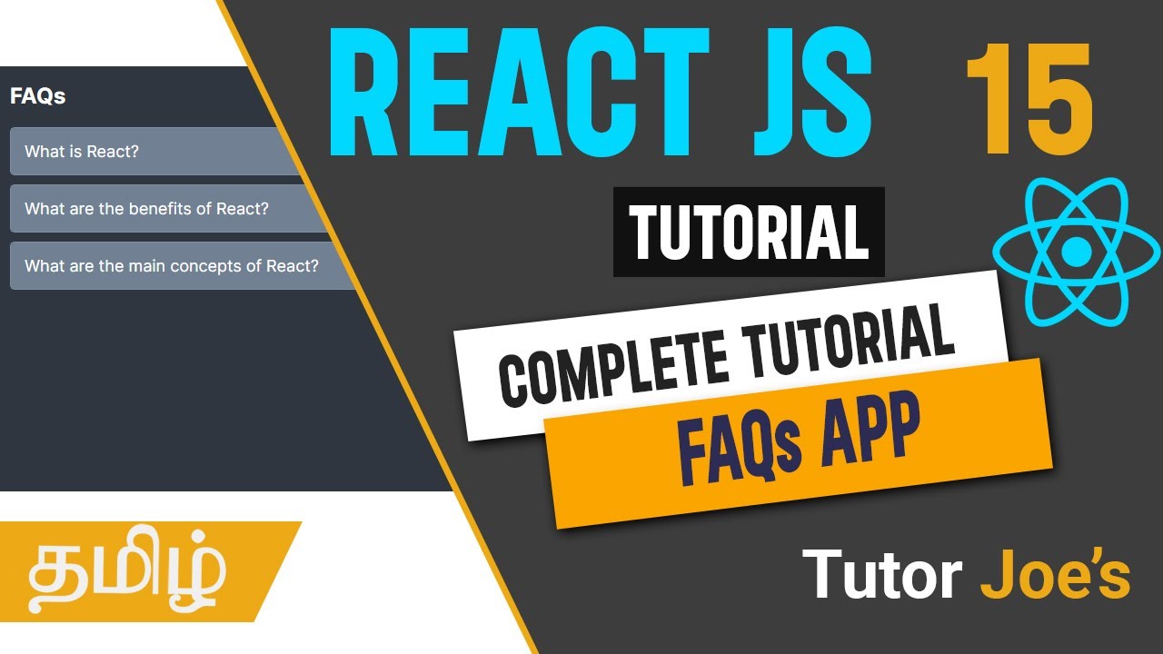 FAQ Accordion React Application | React JS Complete Tutorial in Tamil | Day - 15