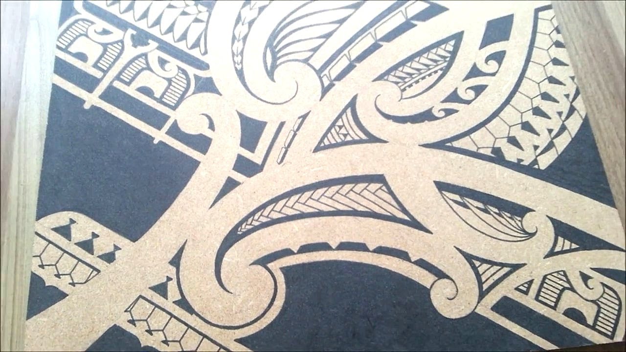 Original Polynesian artwork, handdrawn on wood panel