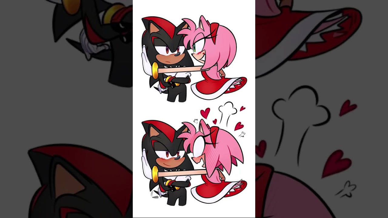 Shadow makes Amy blush Shadamy comic 🖤❤️🩷🌹