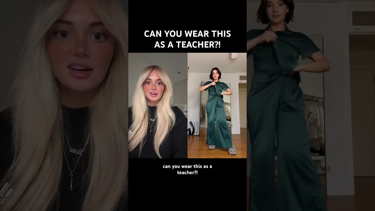CAN YOU WEAR THESE OUTFITS AS A TEACHER?! Creator: @TayHage #duet #outfit #fashion