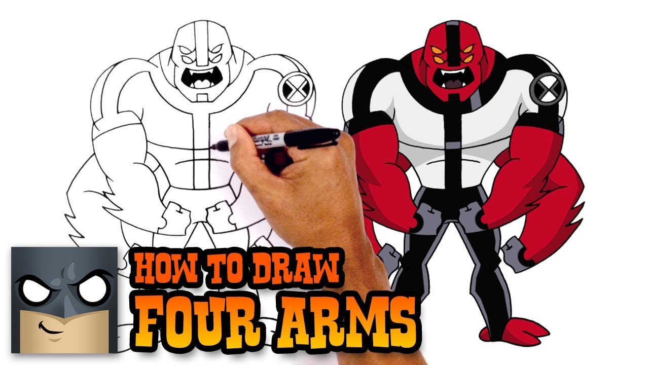How to Draw Ben 10 Four Arms | Beginner Drawing Tutorial (Step-by-Step)