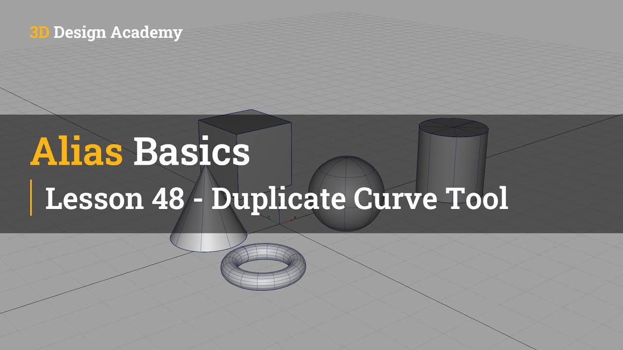 Autodesk Alias Basic Tutorials 48 - Duplicate Curve Tool