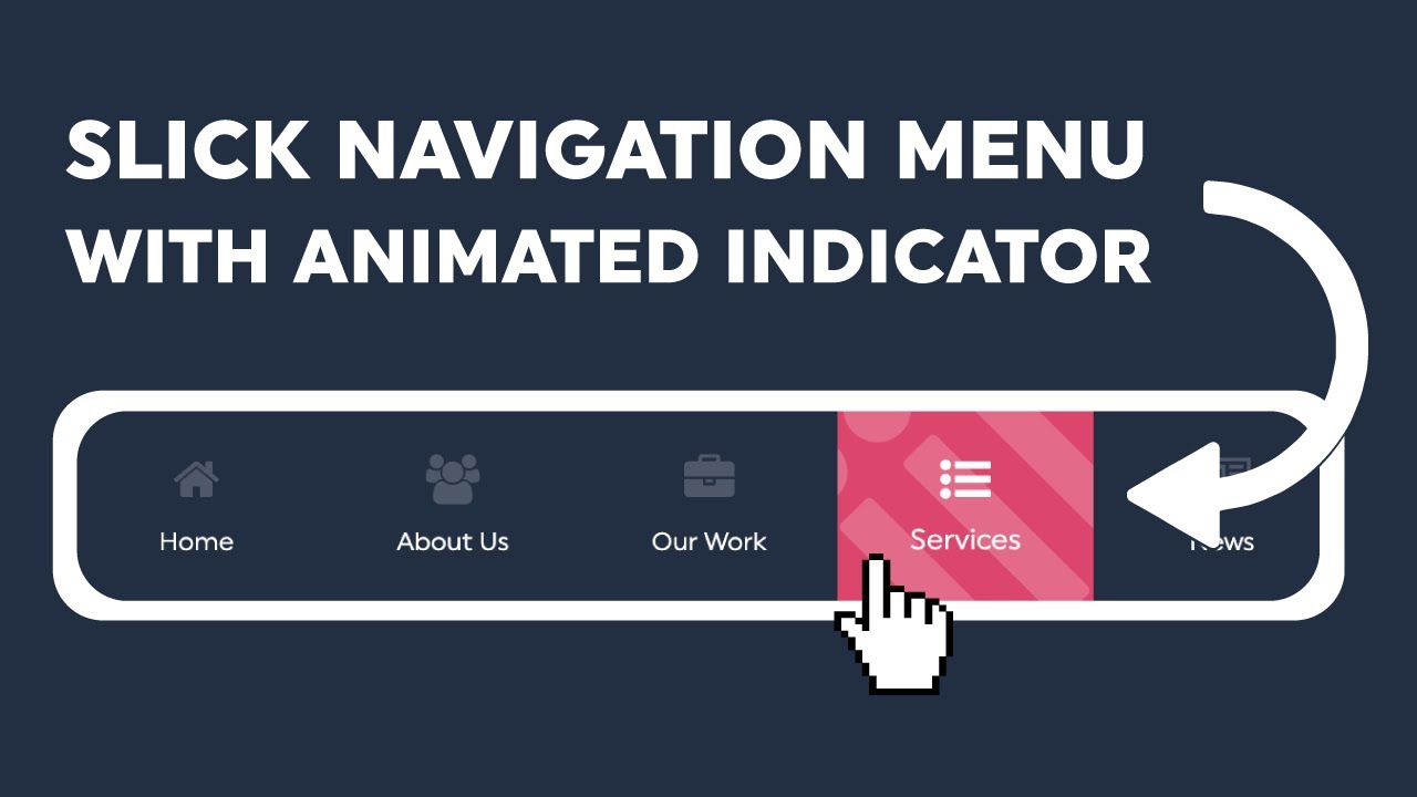 Building a Slick Navigation Menu With Animated Indicator | HTML, CSS, Vanilla JS