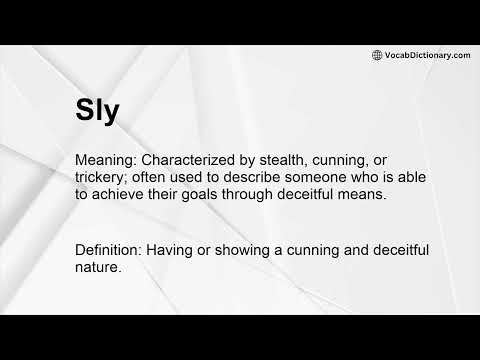Sly Meaning