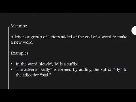 Suffix Meaning and Example Sentences