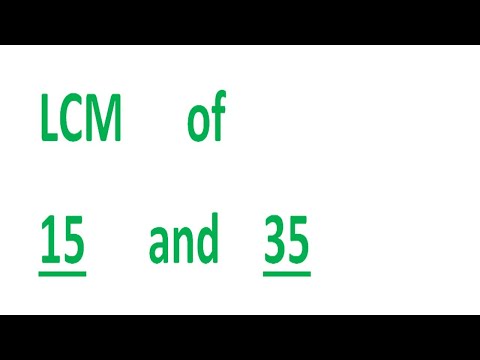 LCM of 15 and 35