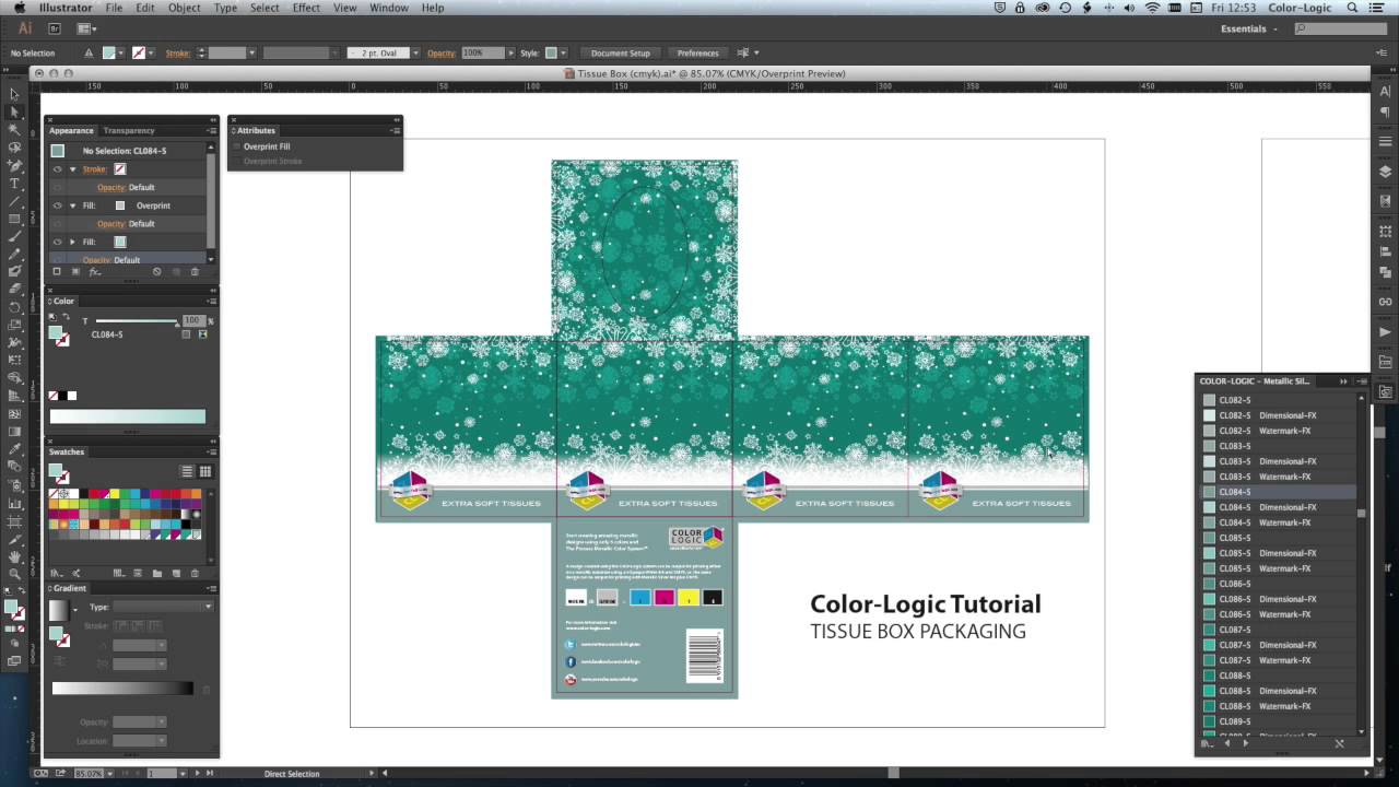 Color-Logic: Tissue Box Packaging Tutorial