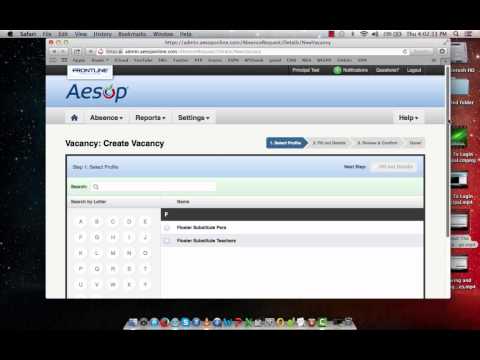 Creating Absences and Vacancies in AESOP