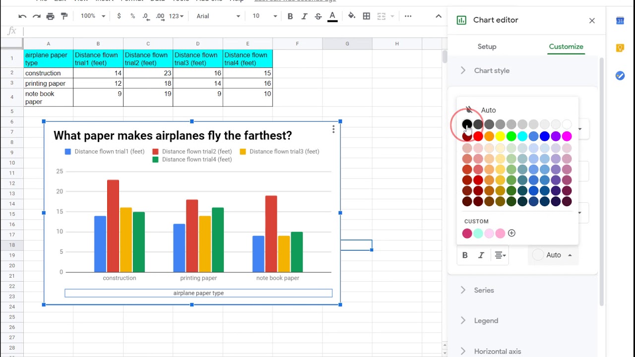 Science Fair Graphs - Basic How-To
