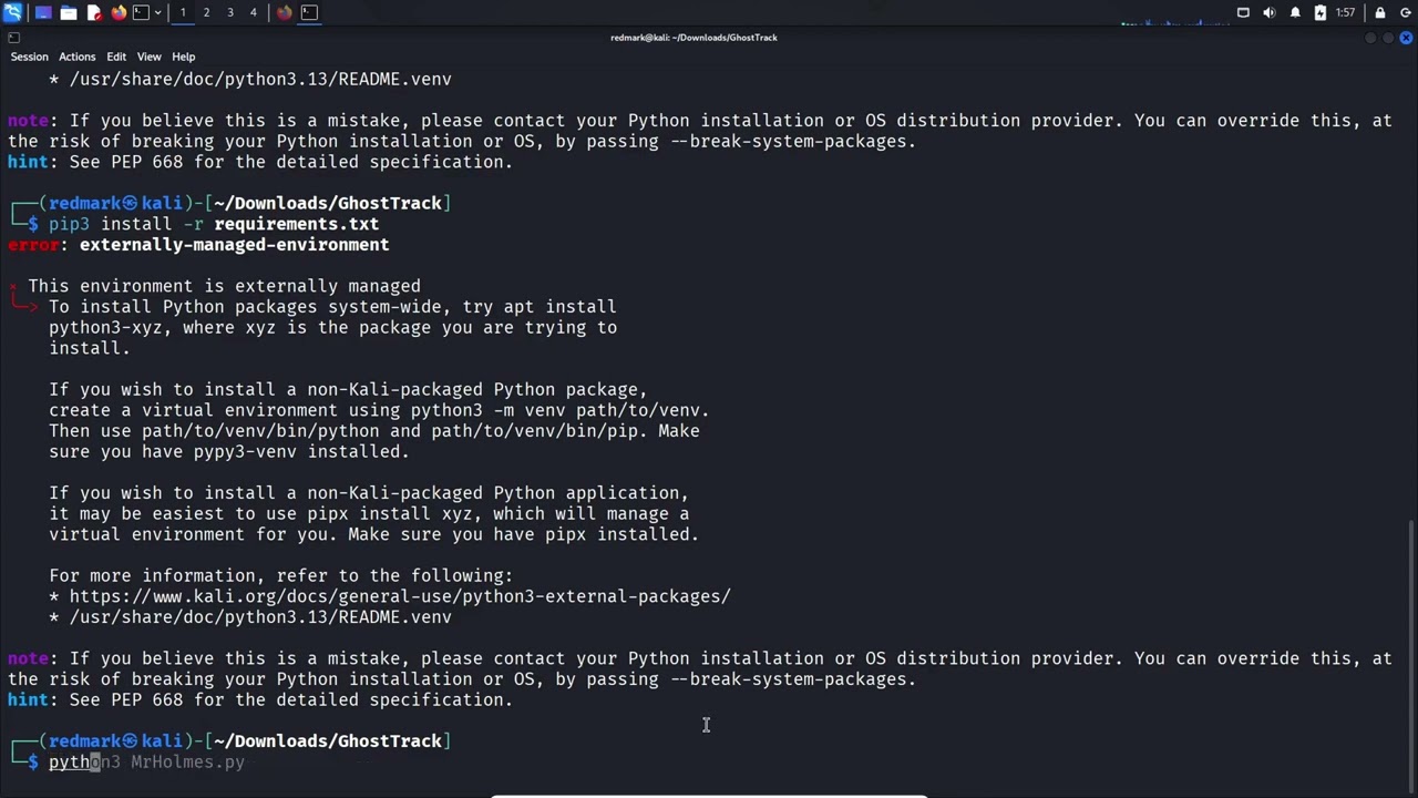 GhostTrack GitHub Tool Installation Step-by-Step (Beginner Tutorial)