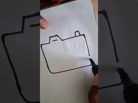 How to draw a camera Cute and easy #art #drawing #camera 📸