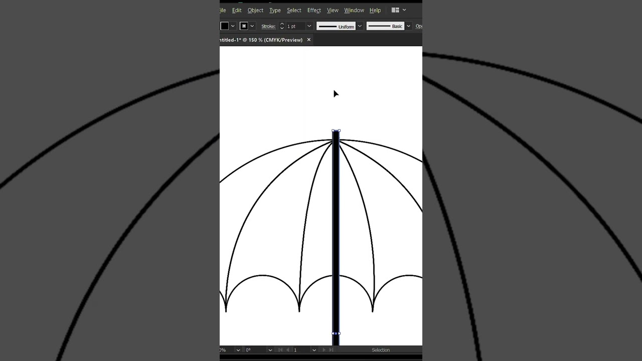 MAKING CARTOON UMBRELLA  | USING ILLUSTRATOR