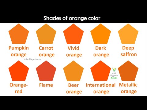 Shades of Orange Color With Names | Orange Color Shades with their name and image #color #orange