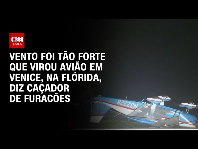 Vento foi tão forte que virou avião em Venice, na Flórida, diz caçador ...