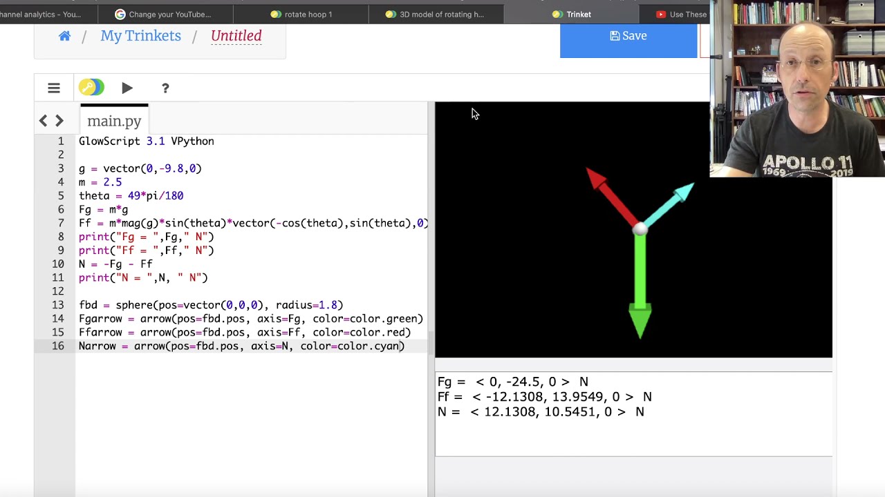 Free Body Diagrams with Vectors and Python