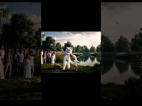 "Whispers by the Lake: A Humanoid Dance in the Wind"#Veo3 #AIVideo #HumanoidCat#cat #foryou #baby