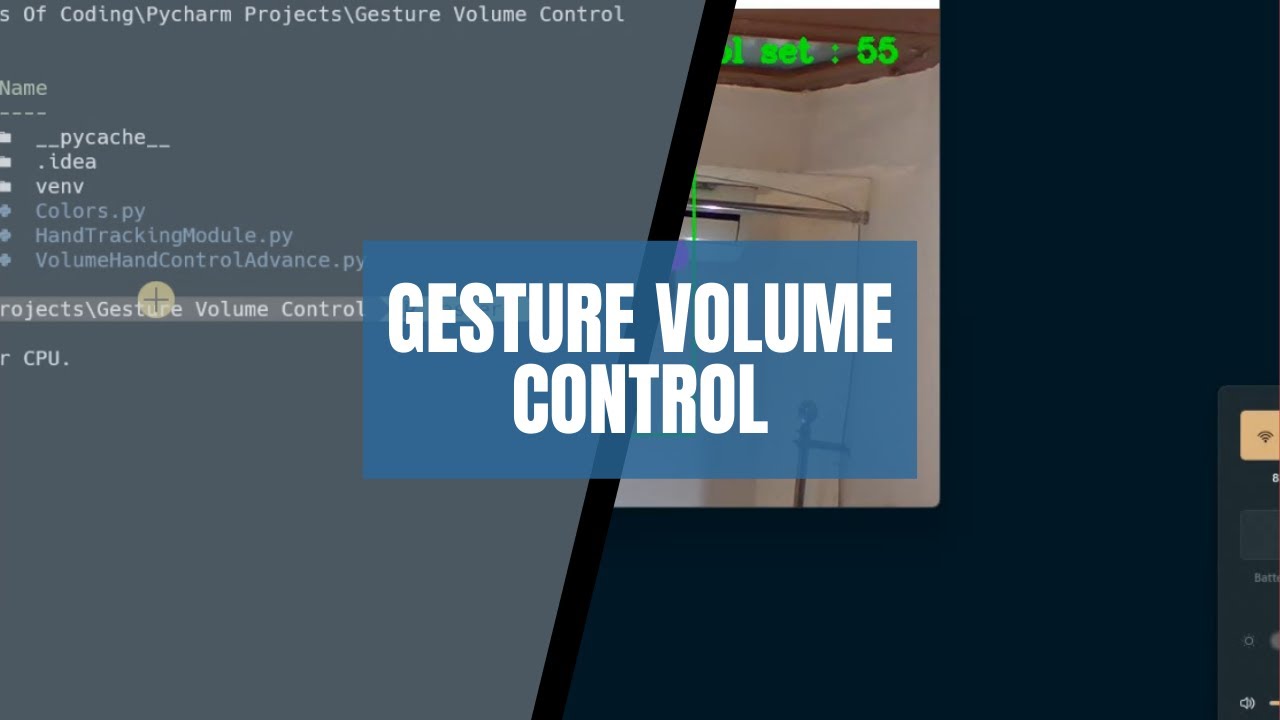 Gesture Volume Control in Python @murtazasworkshop
