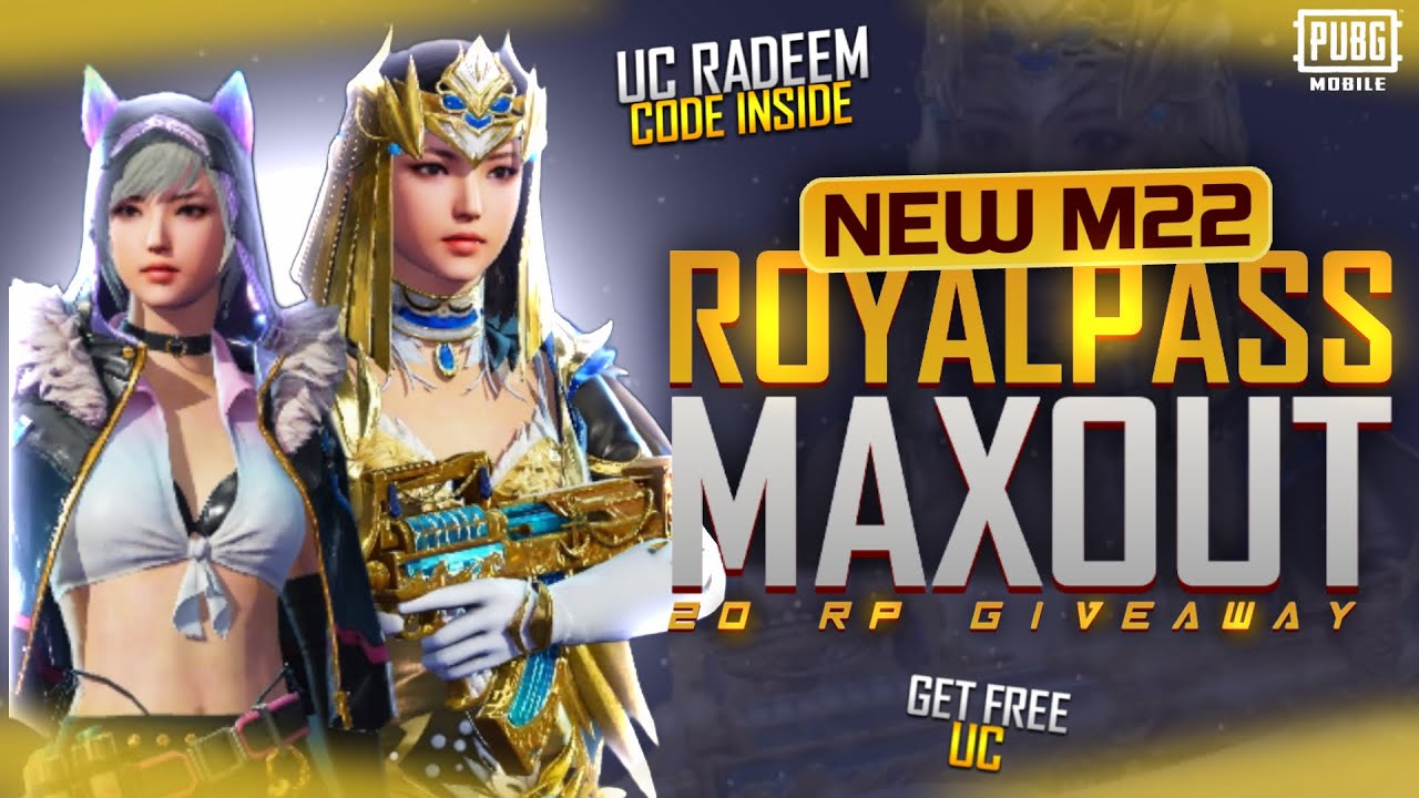 New Royal pass | Pubgmobile | Maxed out RP M22 | 20x Royal pass giveaway 🔥