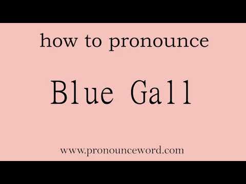 Blue Gall. How to pronounce the english word Blue Gall .Start with B. Learn from me.