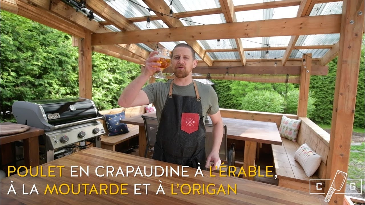 Poulet crapaudine fumé à l'érable, à la moutarde et à l'origan - Le Coup de Grâce X Maillard