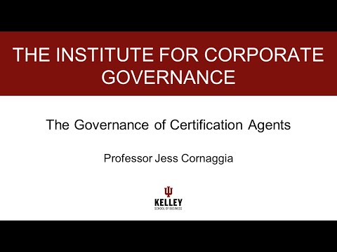 The Governance of Certification Agents