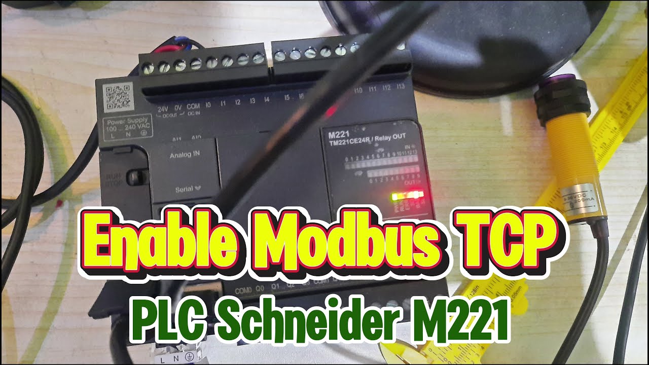 Enable Modbus TCP on Schneider M221 PLC and Read Data with Node-RED