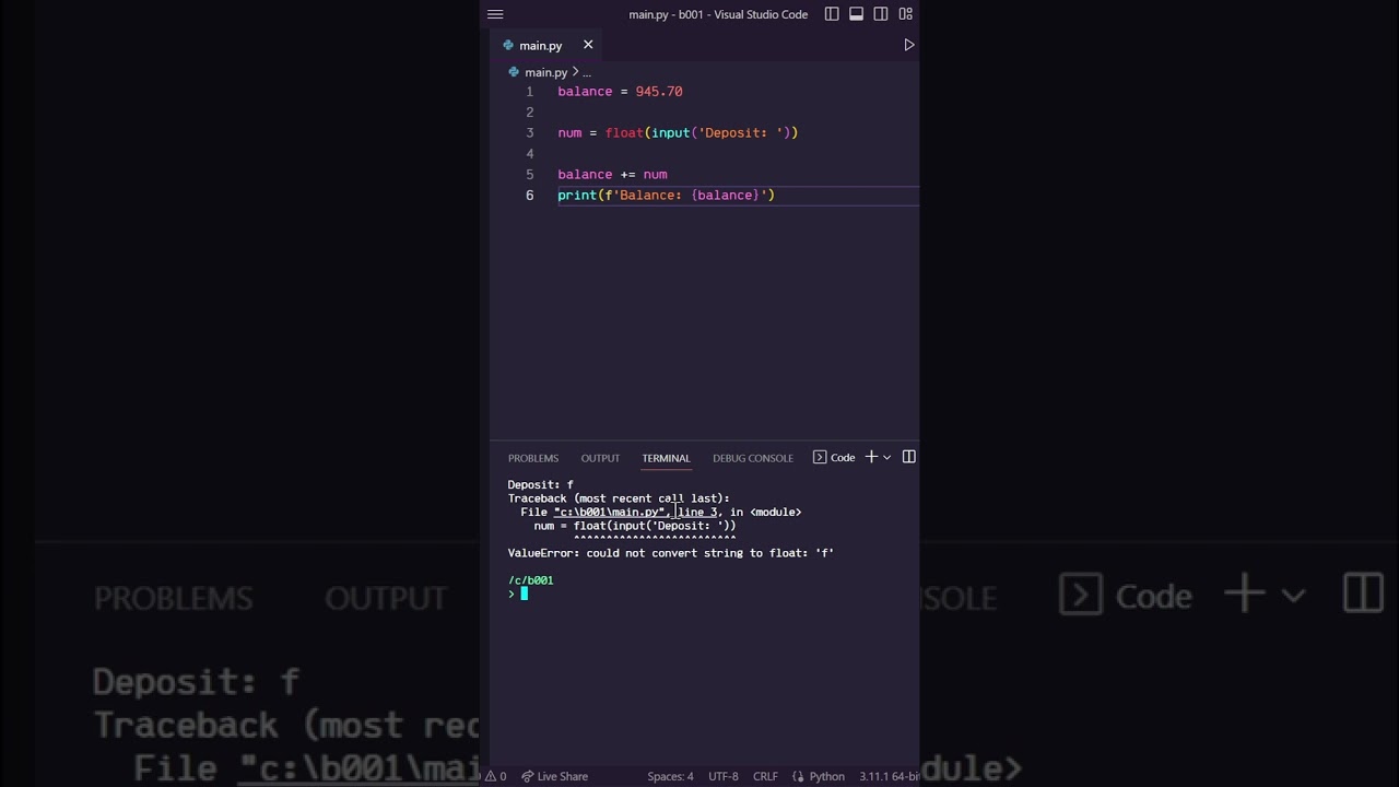 Python User Input Tip!! #python #programming #coding