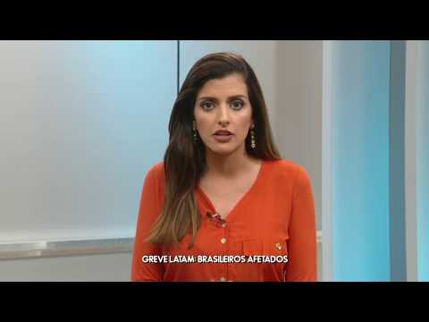 Funcionários da empresa aérea Latam estão em greve no Chile