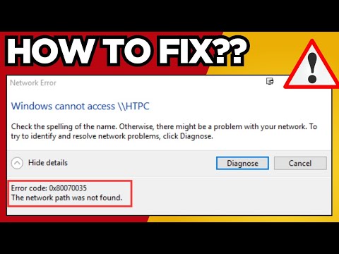 Fix The Network path Was Not Found Error 0x8007035 With Windows