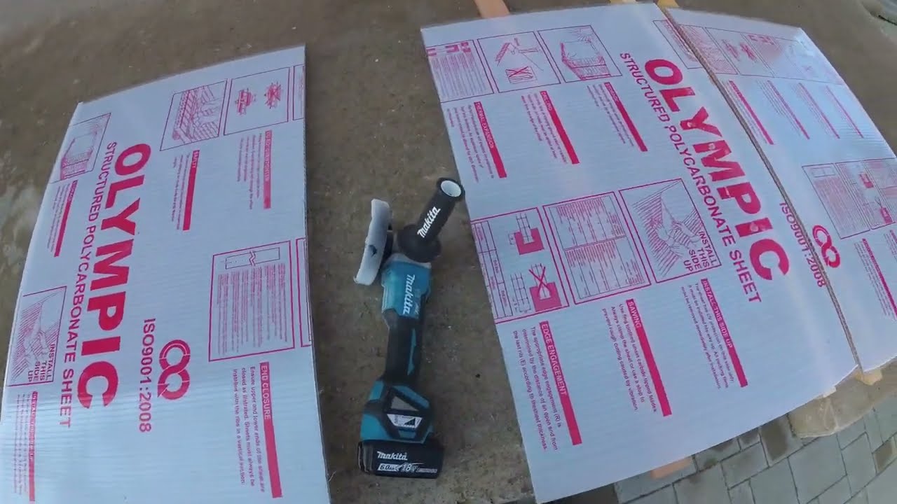 Cutting Polycarbonate using a Variable rpm Angle Grinder