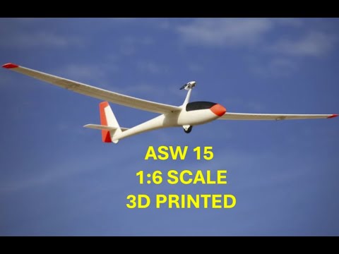 ⚽ ASW 15 RC GLIDER 1:6 SCALE 2,5M・ 3D File for 3D printing・Cults
