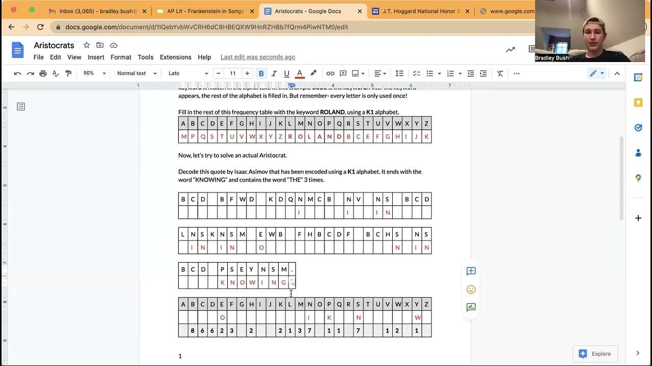 Science Olympiad Codebusters - Aristocrat (K1 Alphabet) Introduction