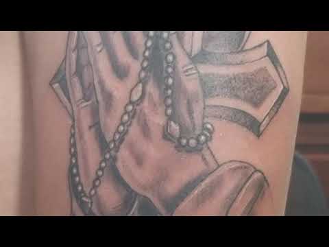Praying hands with cross tattoo by Boris Kuryakin February 22, 2018