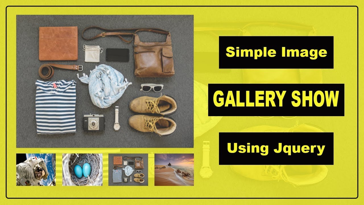 Simple Image Gallery show using Jquery - Image slide show - Image thumbnail show