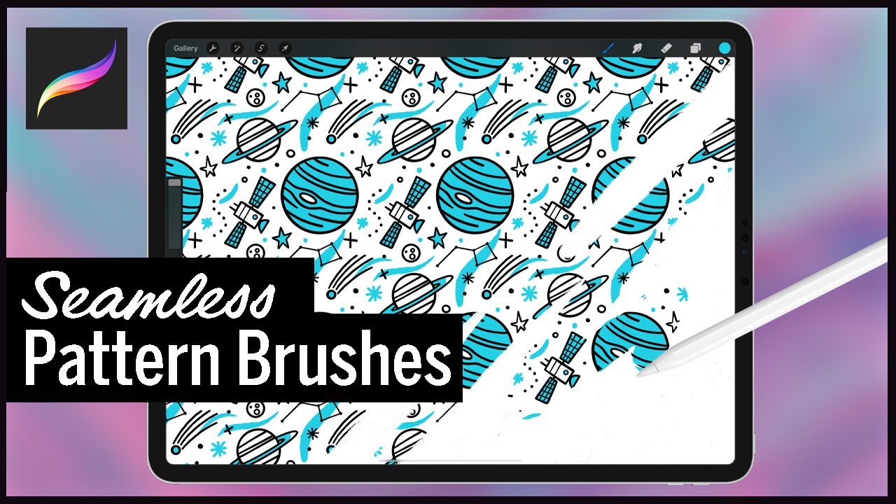 How to Make Seamless PATTERN BRUSHES in Procreate - MULTICOLOR!
