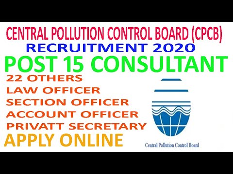 CPCB Central Pollution Control Board Ministry of Environment Recruitment 2020