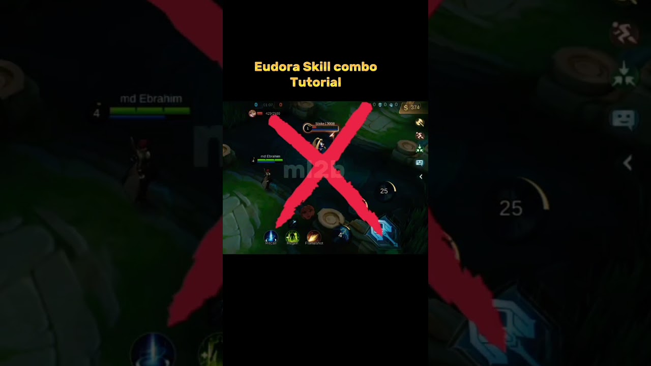 Eudora Skill combo tutorial mobile legends #ml2b #tutorial #mlbb #eudora