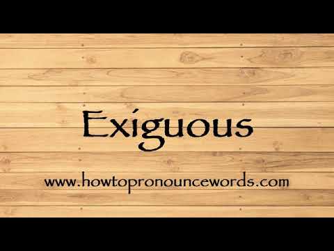 How To Pronounce Exiguous ? How To say Exiguous New Video