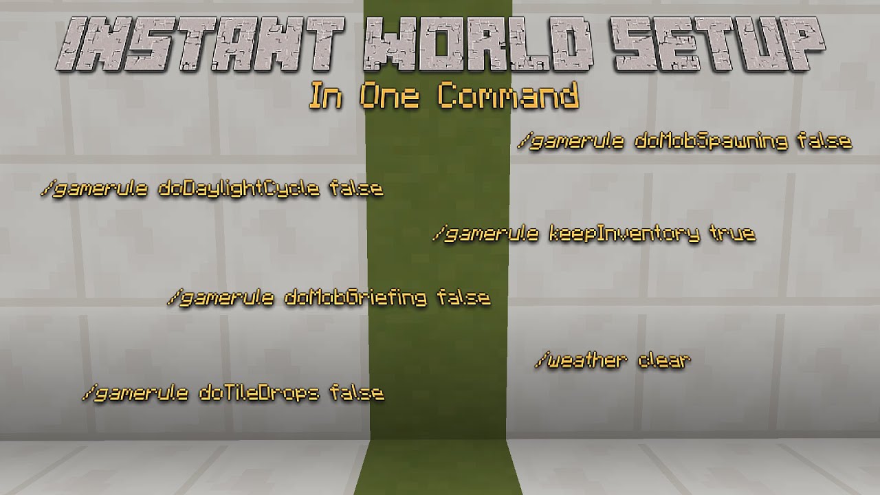 Minecraft - Instant World Setup [One Command]