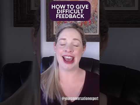 HOW to give difficult feedback to an employee