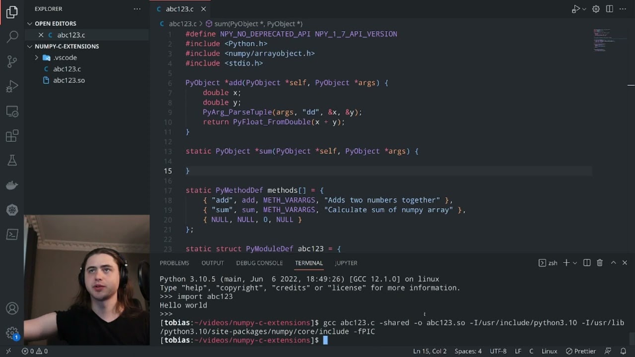 NumPy C-API (Python C extensions)