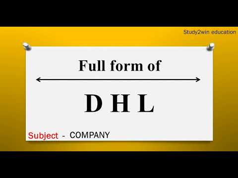 DHL ka full form | Full form of in English | Subject - COMPANY