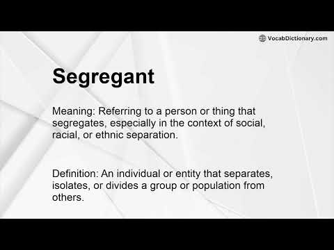 Segregant Meaning