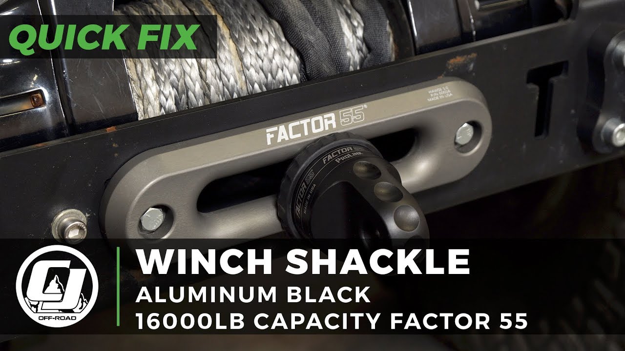 Installing the Factor 55 Black ProLink Aluminum Winch Shackle | Safer winch recovery