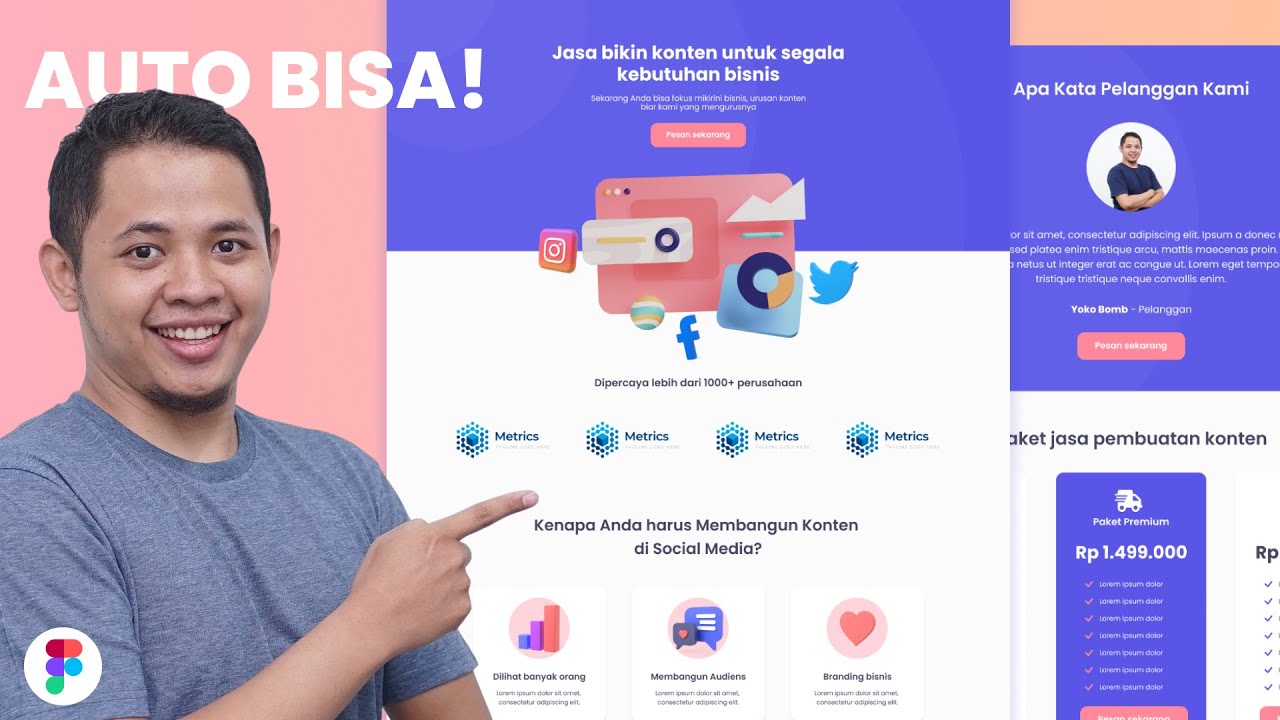 Figma Tutorial : Cara Membuat Desain Website Untuk Menjual Jasa
