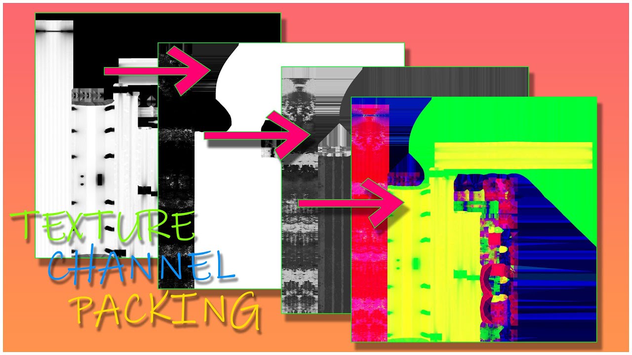 Texture Channel packing in Gimp, Photoshop, and Affinty photo