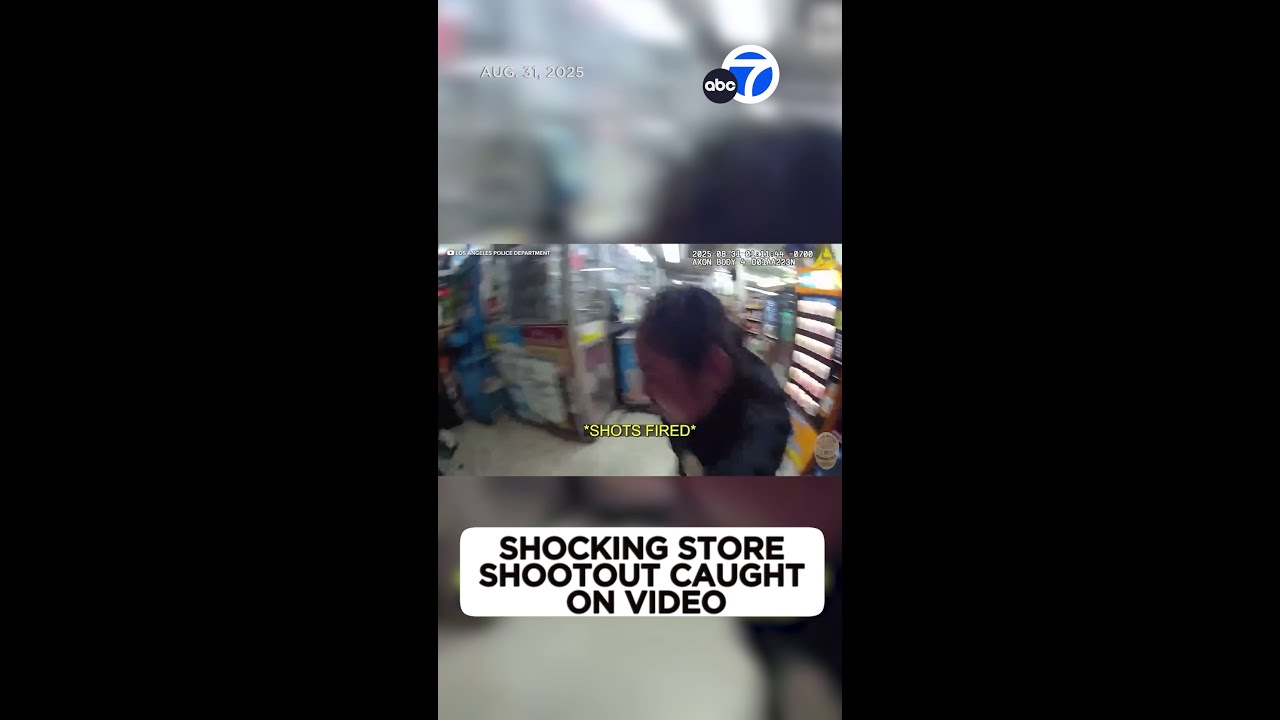 LAPD bodycam video shows dramatic shootout at liquor store