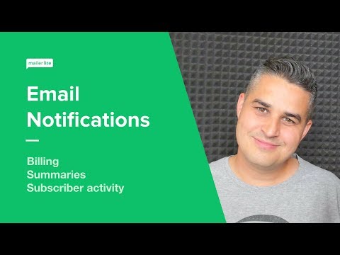 Email Notifications (Subscriber activity, Summaries, Billing) - MailerLite Classic tutorial
